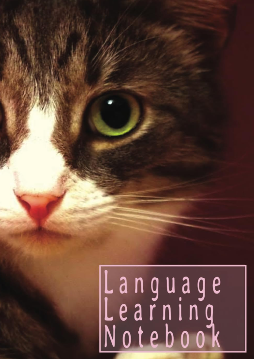 Language Learning Notebook Beautifully Designed Cute Cat Pictures