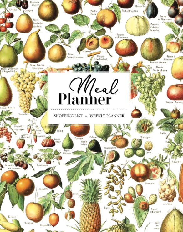Meal Planner Notebook: 52 Week Food Planner, Meal Tracker with Grocery ...